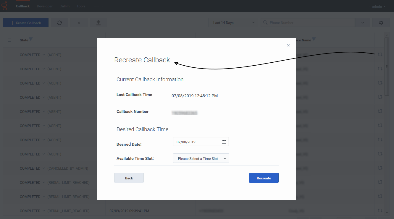 Managing callbacks - Genesys Documentation