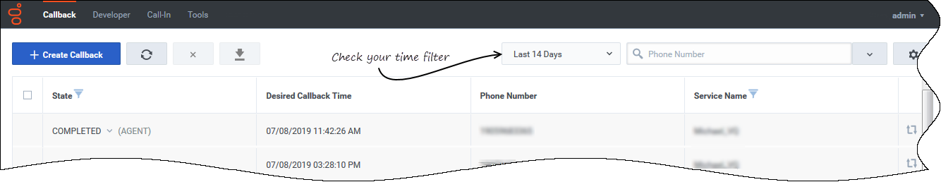 Managing callbacks - Genesys Documentation