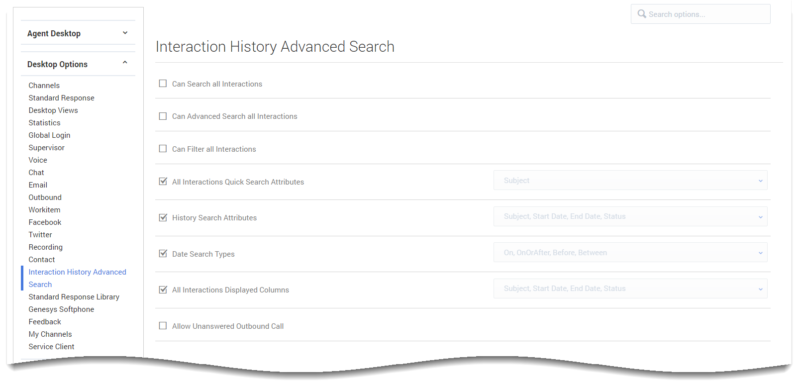 Interaction history advanced search - Genesys Documentation