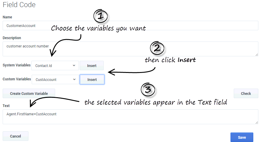 Create and Insert Field Codes - Genesys Documentation