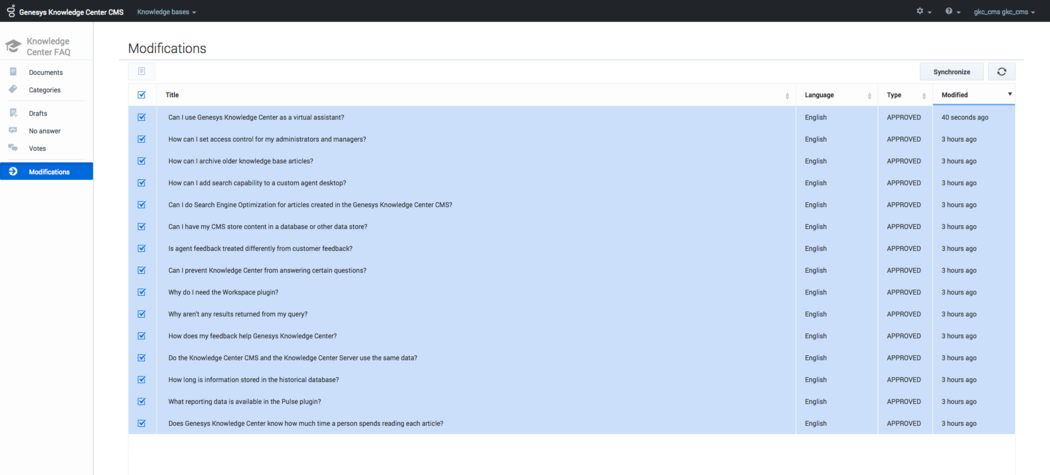 Documentation:KC:User:Publishing:Current - Genesys Documentation
