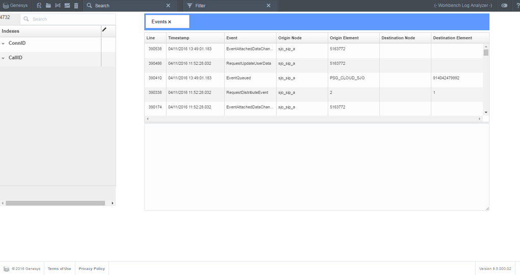 Documentation:ST:WorkbenchUG:LogAnalysis:current - Genesys Documentation